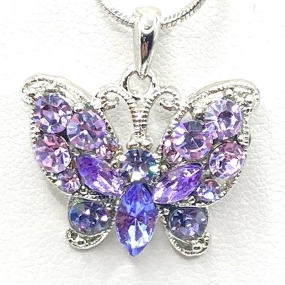 Jewelry | Purple Crystal Butterfly | Poshmark